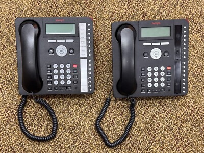 LOT OF 2 AVAYA 1616-I VOIP PHONE with Handset & Phone Stand, Office ...