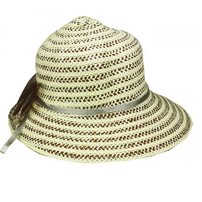 Silver Fever ® Women Summer Fancy Sun Hat Fits All Beige Stripes | eBay