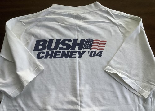 Vintage Bush Cheney Presidential Race T-Shirt 2004 Campaign Men's Size ...