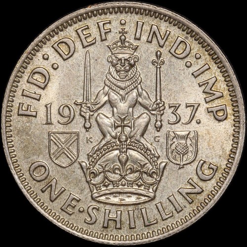 Scotland 1937 Silver Shilling KM#854 Uncirculated | eBay