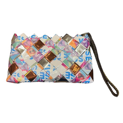 Nahui Ollin "Kisses Wrapper" Wristlet, Recycled, Repurposed Fashion Bag ...