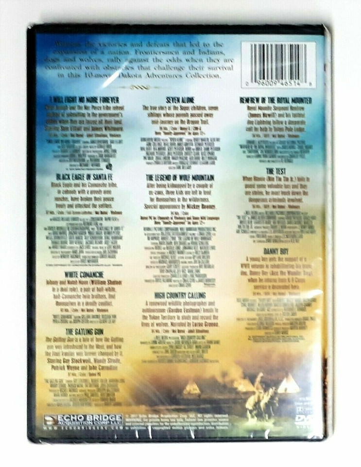 DVD - Western - Dakota Adventures 10 Movies - White Comanche - Seven ...