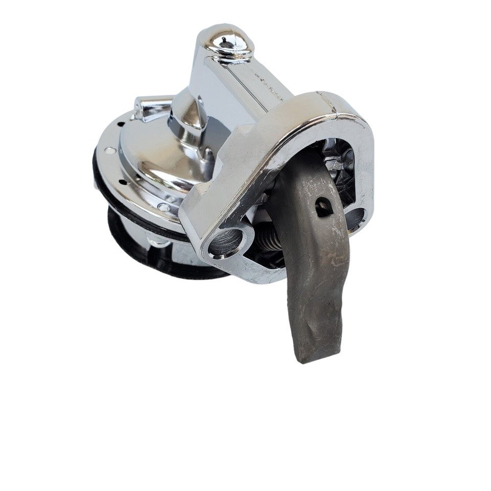 Small Block Chevy Chrome Fuel Pump Mechanical High Volume 80 GPH SBC ...