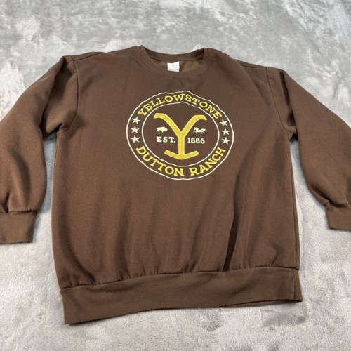 Yellowstone Dutton Ranch Sweatshirt Mens Large Pullover Montana Beth ...
