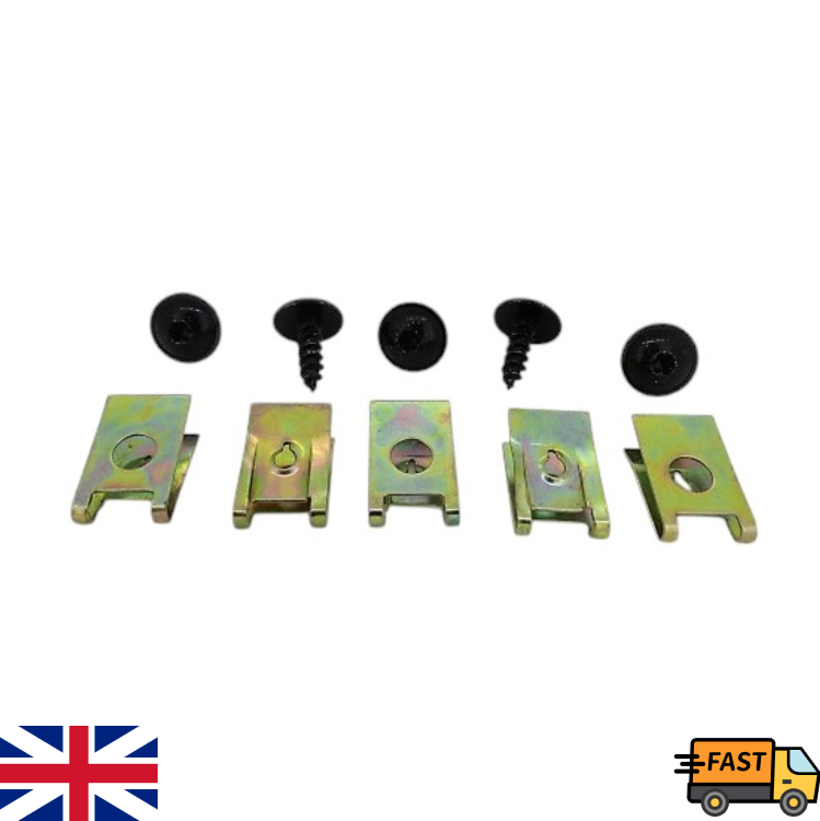 FIT AUDI Body Fender Bumper Retainer U Nut Clips Gasket Fastener Metal ...