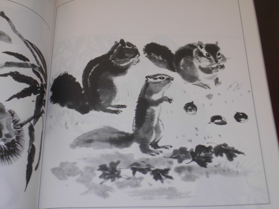 Japanese Sumi-e Drawing Sample Book Kikan Suibokuga Bessatsu 4 Animals ...