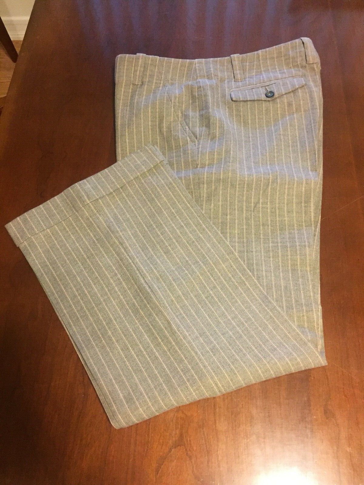 Banana Republic Grey w/ Pink Pinstripe Stretch Martin Trouser Pants ...