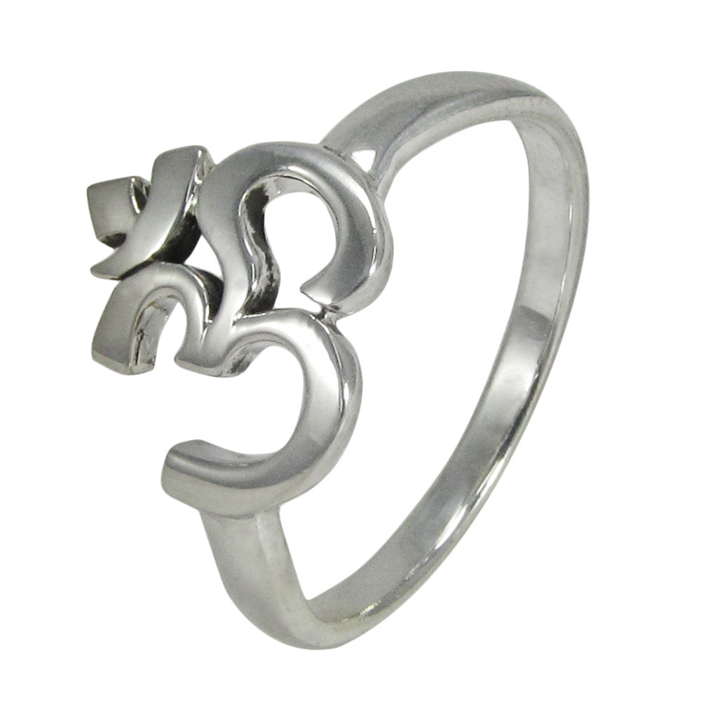 Sterling Silver AUM Symbol Ring - Hindi Buddhist ॐ Eastern Philosophy ...