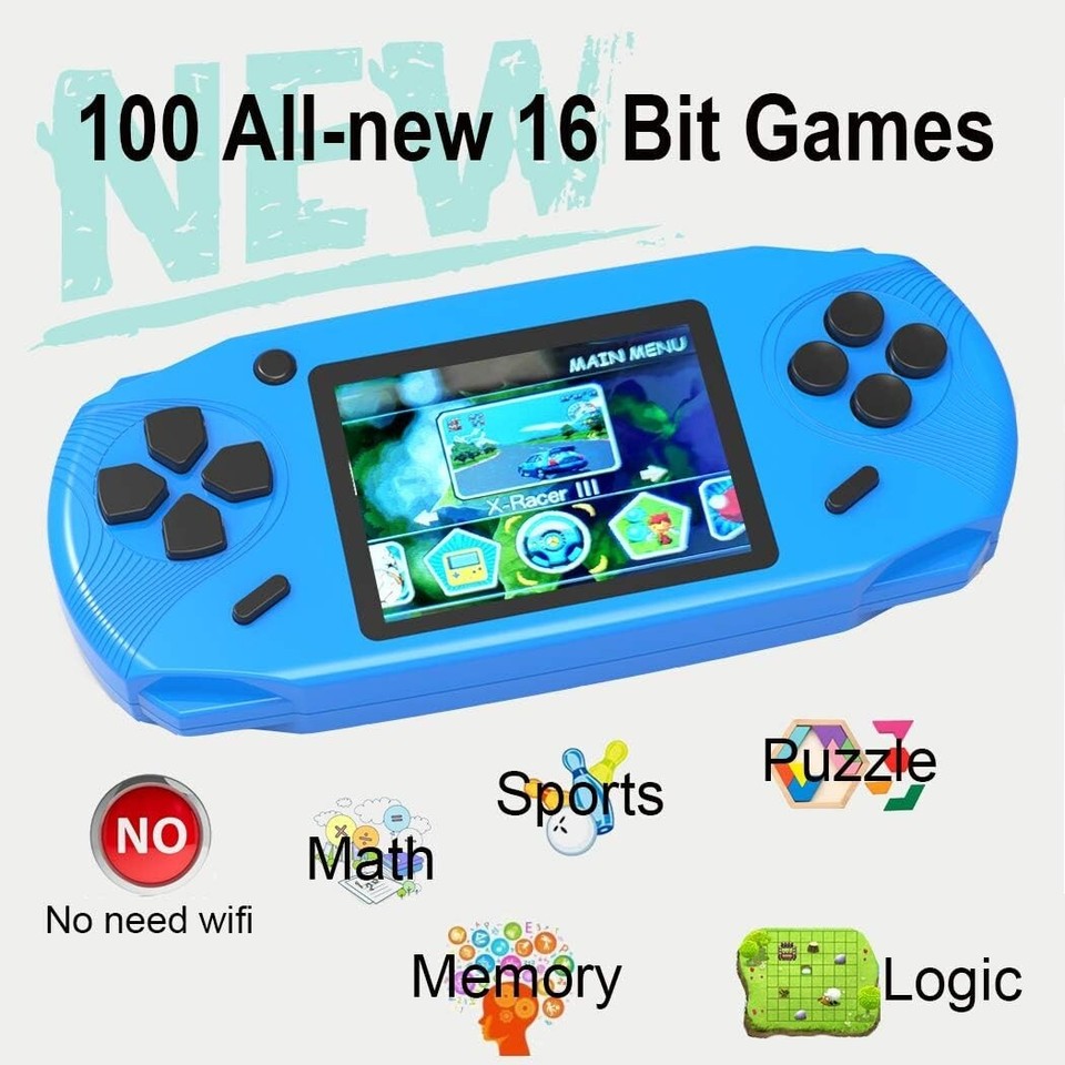 16 Bit Handheld Games Console - 100 Classic Titles Delivery 2 to 4 Days ...