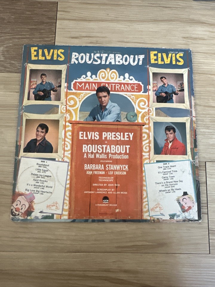 Elvis Presley Roustabout LP LSP-2999 (Vinyl, 1964, RCA Victor) VG ...