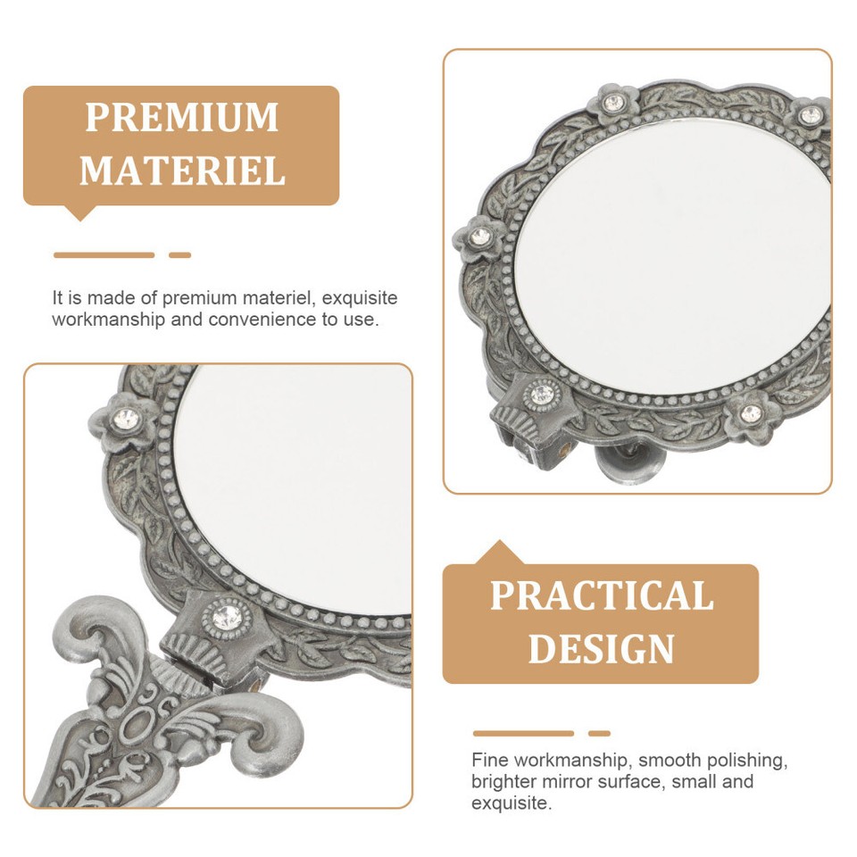 Handheld Mirror Folding Hand Mirror Makeup Mirror Vintage Hand Mirror ...