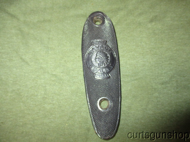 VINTAGE SAVAGE INDIAN HEAD MOTIF CURVED COMPOSITE RIFLE BUTT PLATE | eBay