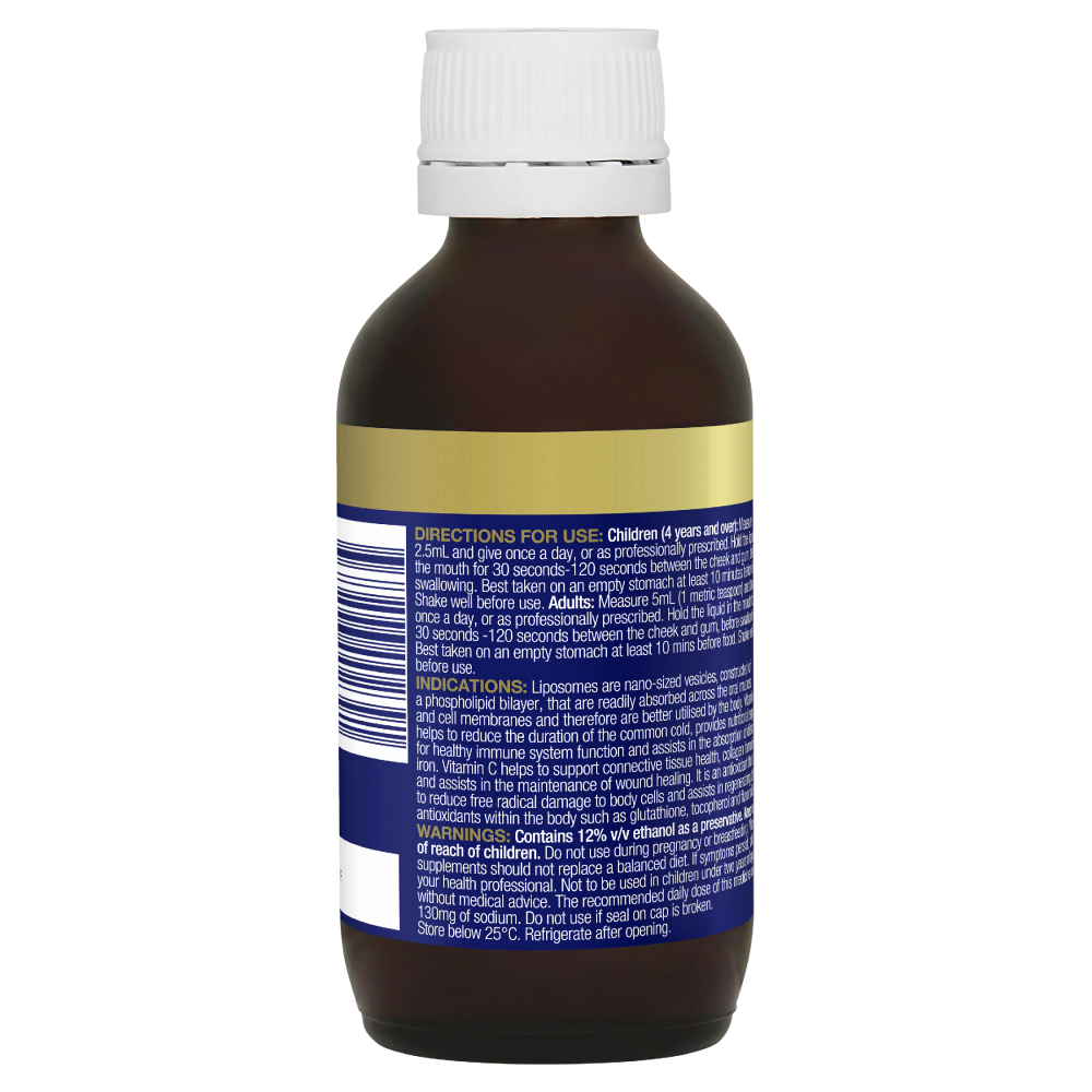 BioCeuticals Liposomal C 200mL Oral Liquid Lemon Flavour Vitamin C ...