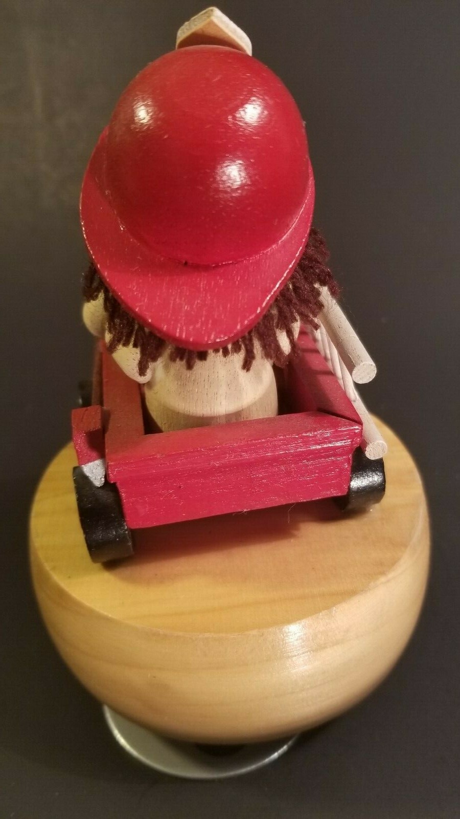 Vintage Wooden Music Box Firefighter Boy in his Truck | eBay