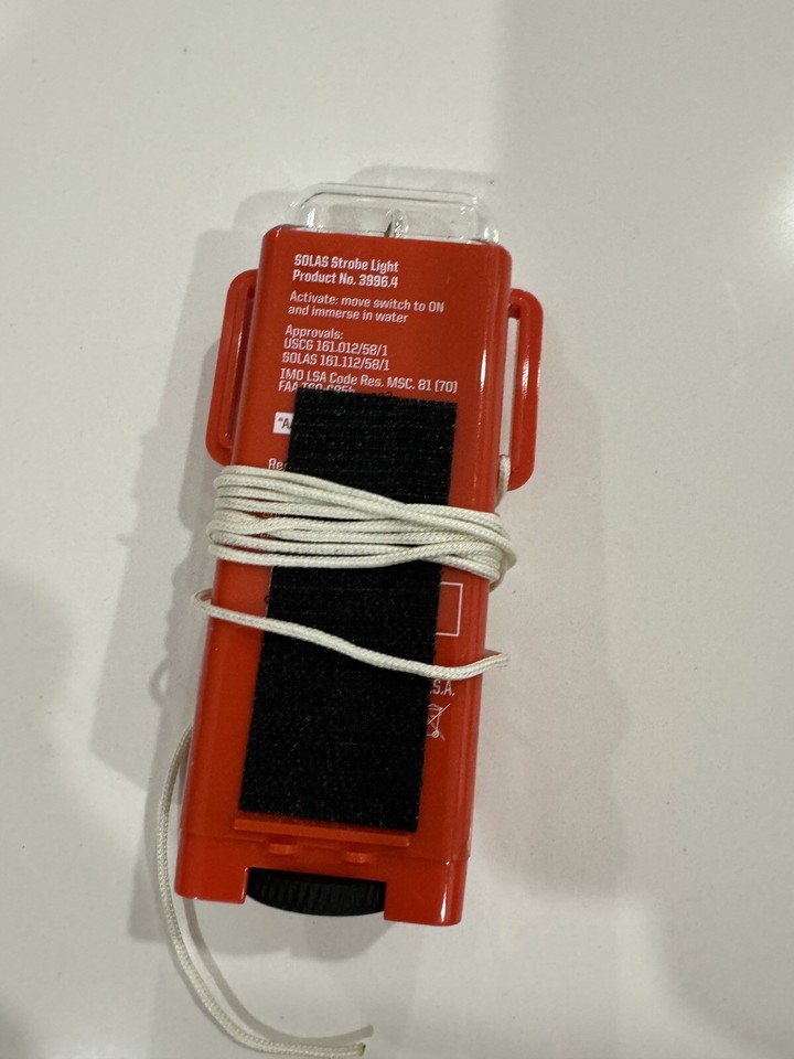 ACR Firefly 3 Solas Waterbug Rescue Signal Strobe Light w/ Lanyard 3996 ...