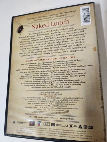 Naked Lunch (DVD, 2003, Special Edition) for sale online | eBay