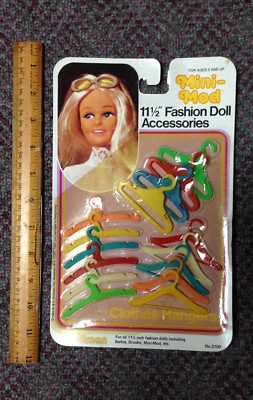 1982 Shillman Mini-Mod 11 1/2" Fashion Doll Accessories Hangers NOS | eBay