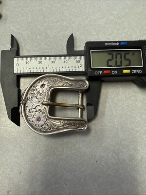 Vintage R A Guthrie Sterling Overlay Buckle Ruby .75” Belt | eBay