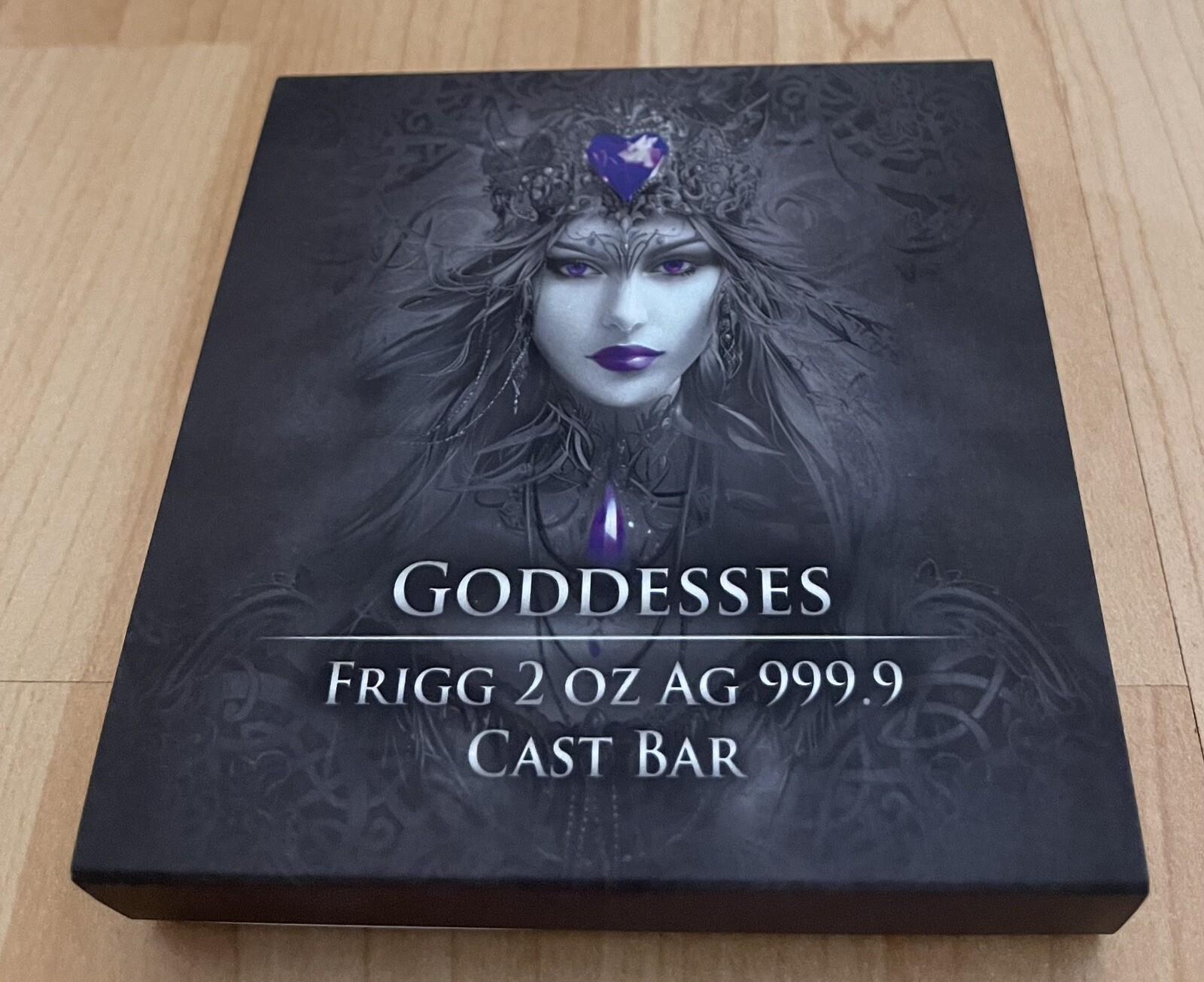 FRIGG 2 oz Silver 2024 Germania Goddesses Colorized Antiqued Cast Bar ...