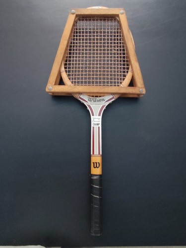Vintage Wilson Wood Tennis Racket Racquet Jimmy Connors Professional ...