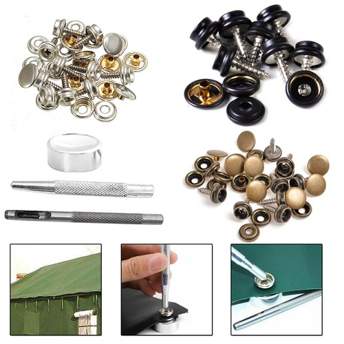 Press Studs Snap Fasteners with Fixing Hand Tool Set of 3 Handbags ...