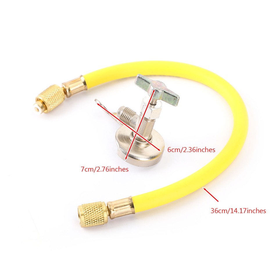 New Tool A/C R12 R22 Charging Recharge Hose Valve Kit Can Tap Tapper ...