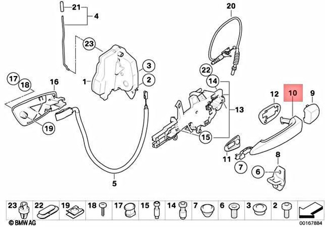 BMW 51217060670 Genuine OEM Factory Original Handle Outside for sale ...