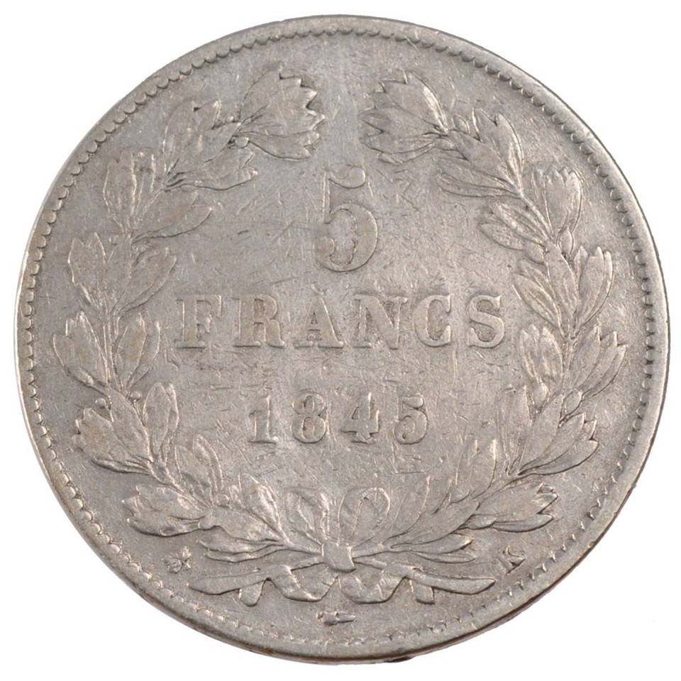 [#55866] Coin, France, Louis-Philippe, 5 Francs, 1845, Bordeaux, VF(20-25), Silv | eBay