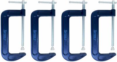 C Clamp 4 Pack Taytools 6 Inch Malleable Steel Frame Power Coated Acme ...