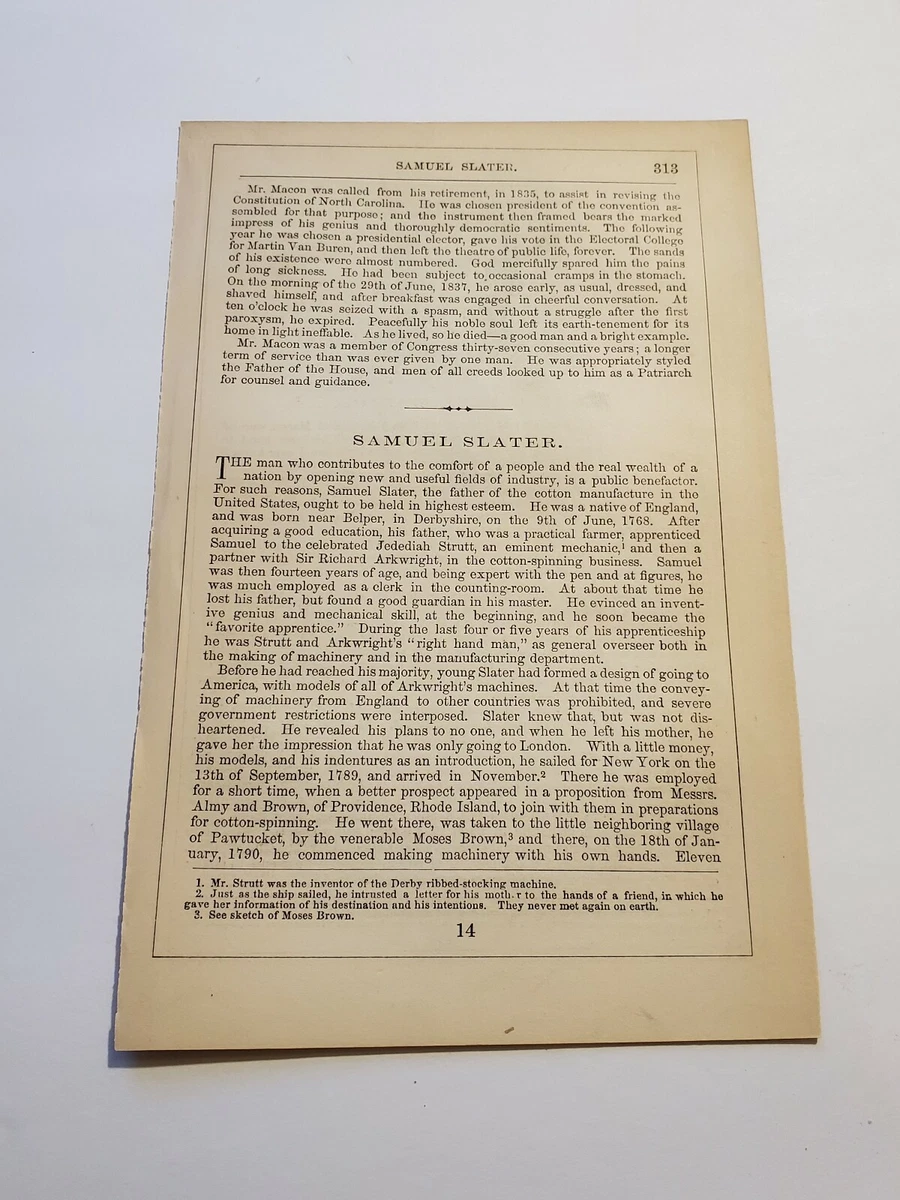 Samuel Slater Industrial Revolution