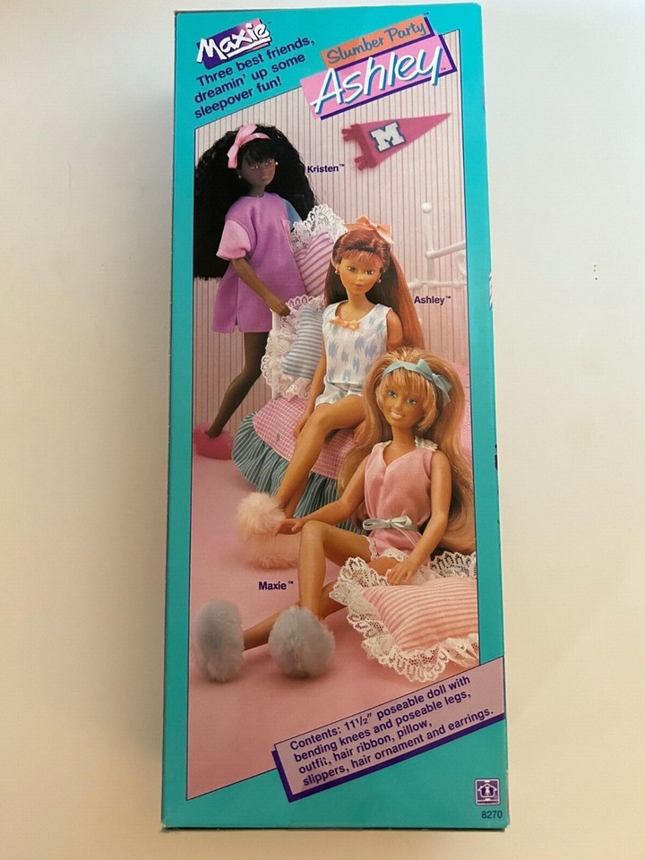 Vintage 80s Maxie Doll Friend Slumber Party Ashley 1988 Hasbro NEW NRFB ...
