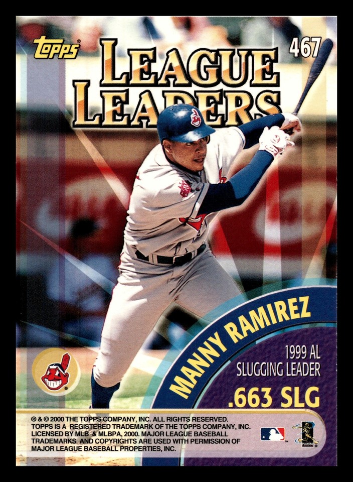 Larry Walker HOF Manny Ramirez 2000 Topps #467 Mint | eBay