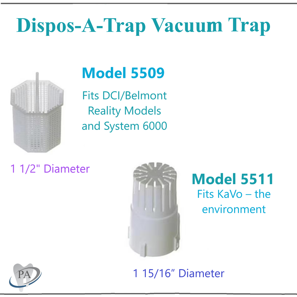 Dental Dispos-A-Trap Vacuum Trap #5500, #5503, #5512 Disposable ...