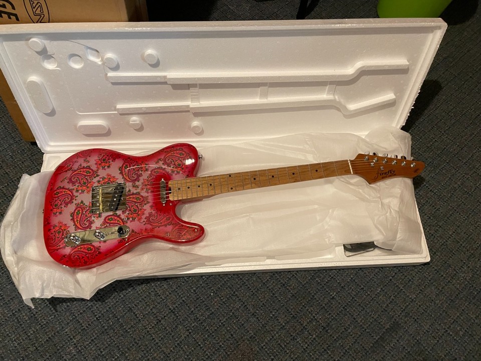 Firefly "Tele" Paisley Red Electric Guitar | eBay