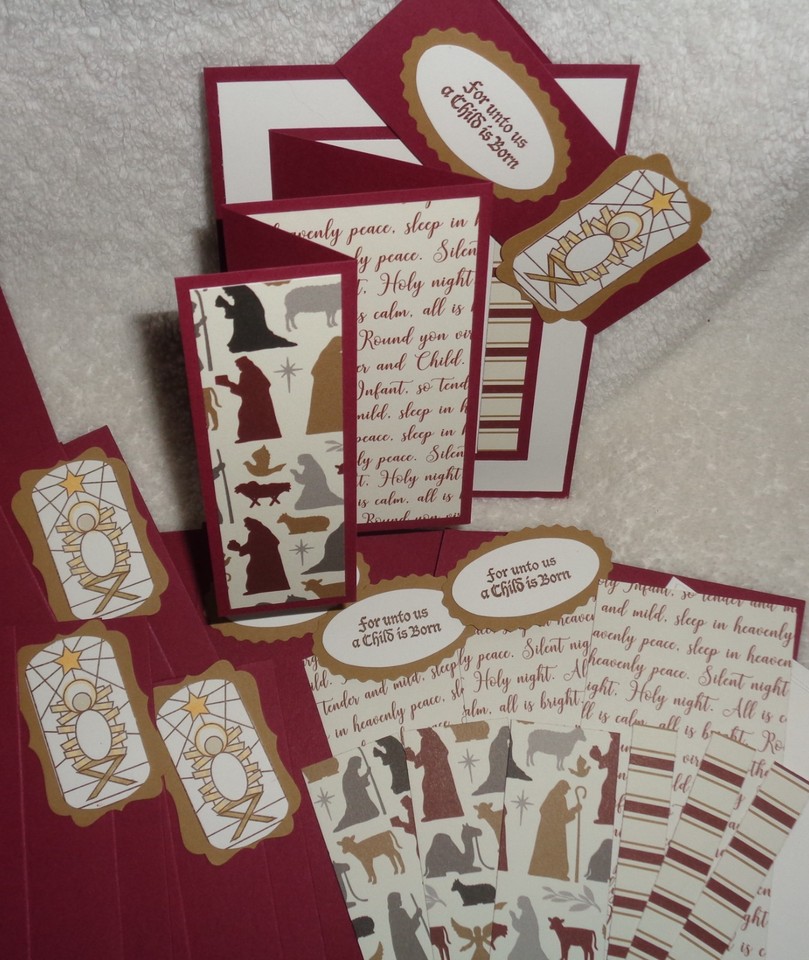 Stampin Up! Card Kit CHRISTMAS Fun Fold Nativity Baby Jesus HOLIDAY ...