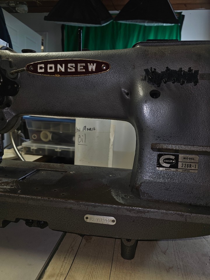Consew industrial sewing machines 4 complete With Tables/motors and ...