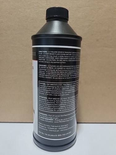 OEM NEW VW Volkswagen Audi Brake Fluid DOT 4 B-000-750-1M-DSP GENUINE ...