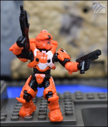 UNSC ORANGE SPARTAN CENTURION HALO MEGA CONSTRUX BLOKS MINI FIGURE ...