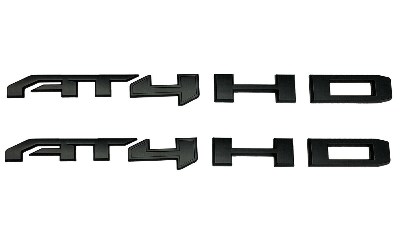 For 2500HD 3500HD AT4 HD Emblem Kit Black Matte L&R Door Badge OE | eBay