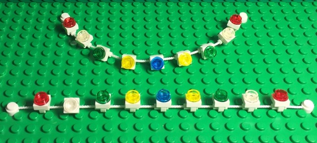 Lego Christmas White Rope String Garland Multi Color Lights / Lighting ...