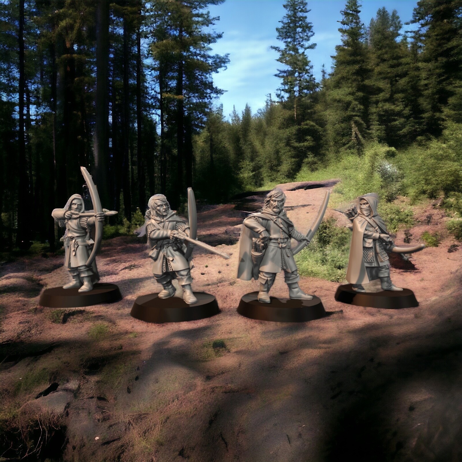 Ranger Archers Set 1 - MESBG, LoTR etc Wargames and Collectors 28mm 1/ ...