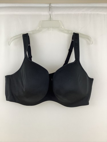 Cacique 48D Bra Black Unlined Full Coverage under Wire Back Closure ...