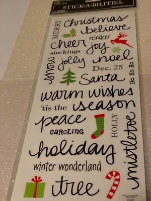 THE PAPER STUDIO STICK-ABILITIES CHRISTMAS HANDWRITTEN STICKERS NEW | eBay