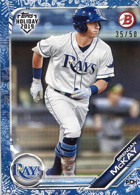 Brendan McKay 2019 Topps Holiday Blue Bowman Rookie Card 35/50 | eBay