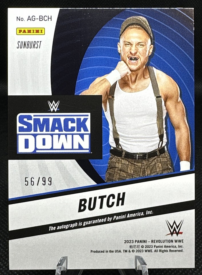 Butch 2023 Panini Revolution WWE /99 Sunburst SmackDown Brawling Brutes ...