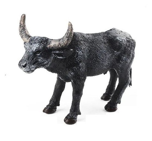 9.8cm Black Buffalo PVC Toy Wild Animal Figure Doll Kids Gift | eBay