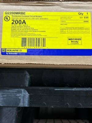 NEW Square D Q2200MRBE 200 Amp Circuit Breaker Enclosure With QDL22200 ...