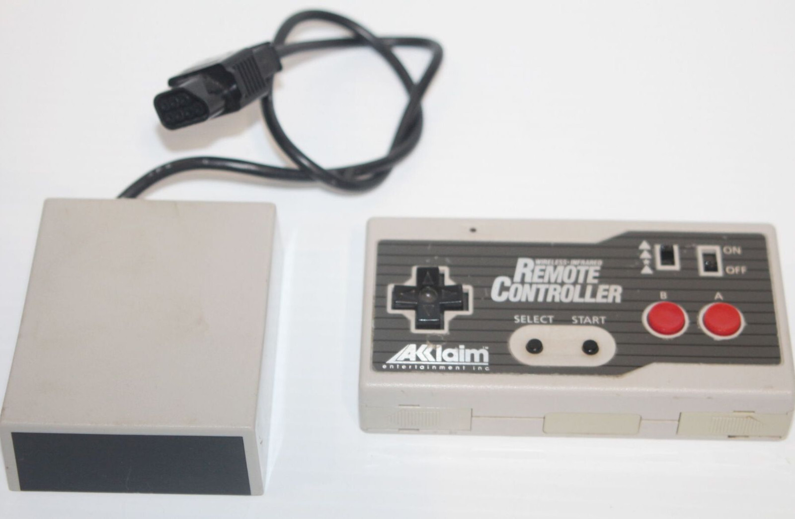 Vintage Akklaim Wireless NIntendo Infrared Remote Controller + Sensor ...