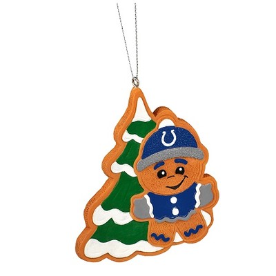 Indianapolis Colts Gingerbread Man w/ Tree Christmas Tree Ornament NEW ...