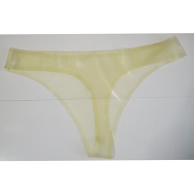 Women Transparent Latex Briefs Panties Thongs G-string Rubber Shorts ...